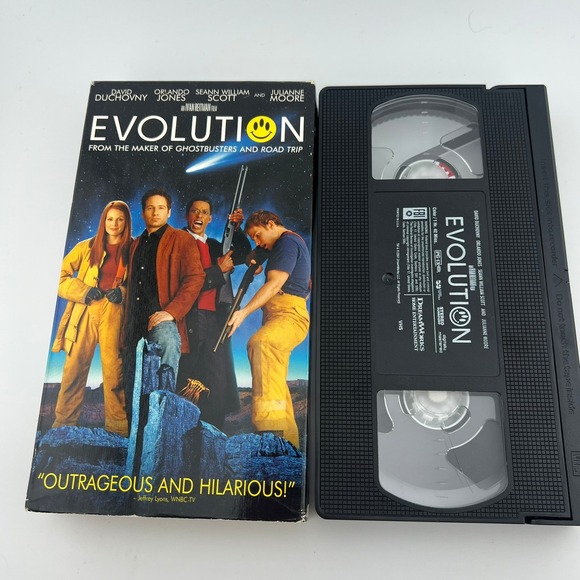 Media | Evolution Vhs 201 Dreamworks David Duchovny Comedy Scifi | Poshmark